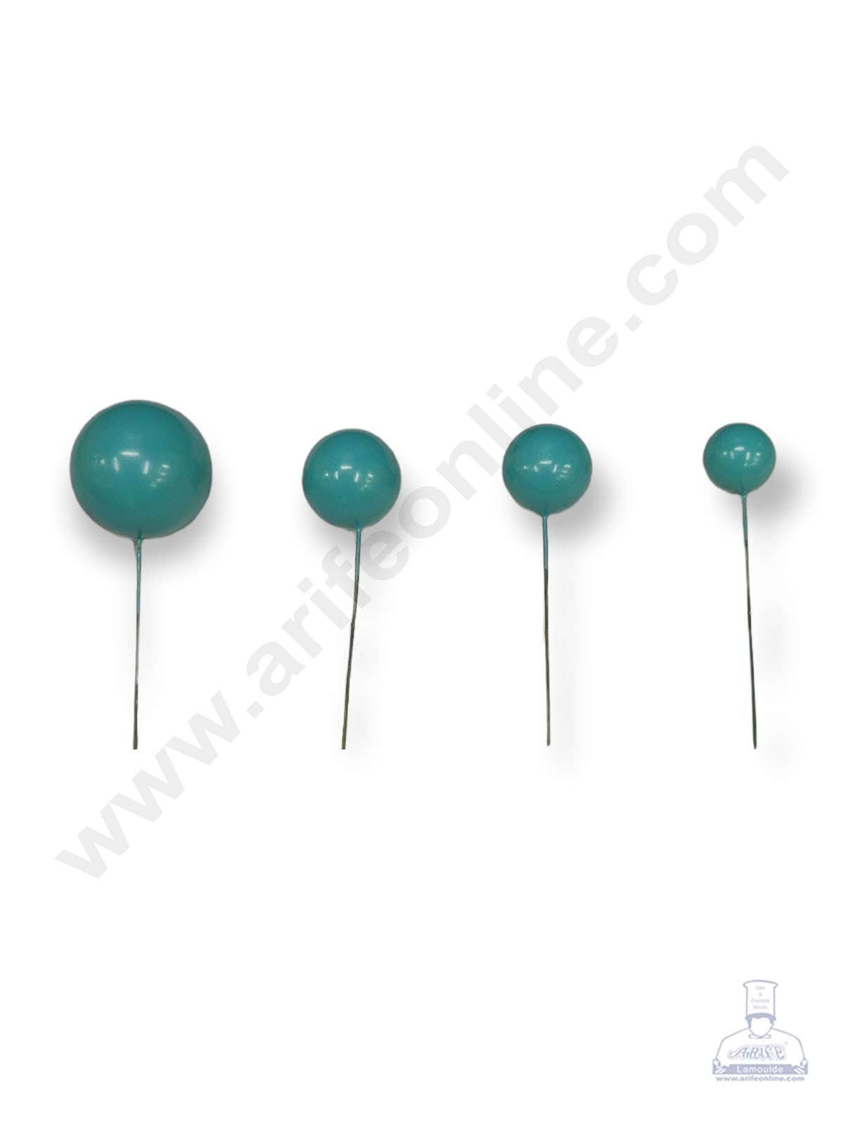 Home Cake Decor Cyan Balls Topper For Cake and Cupcake Decoration ...