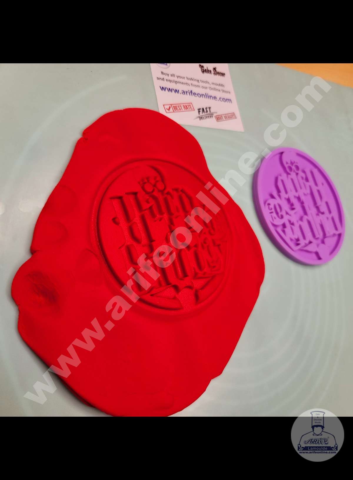 Cake Decor DIY Sweet Stamps For Fondant Embosser Round - Happy Birthda ...