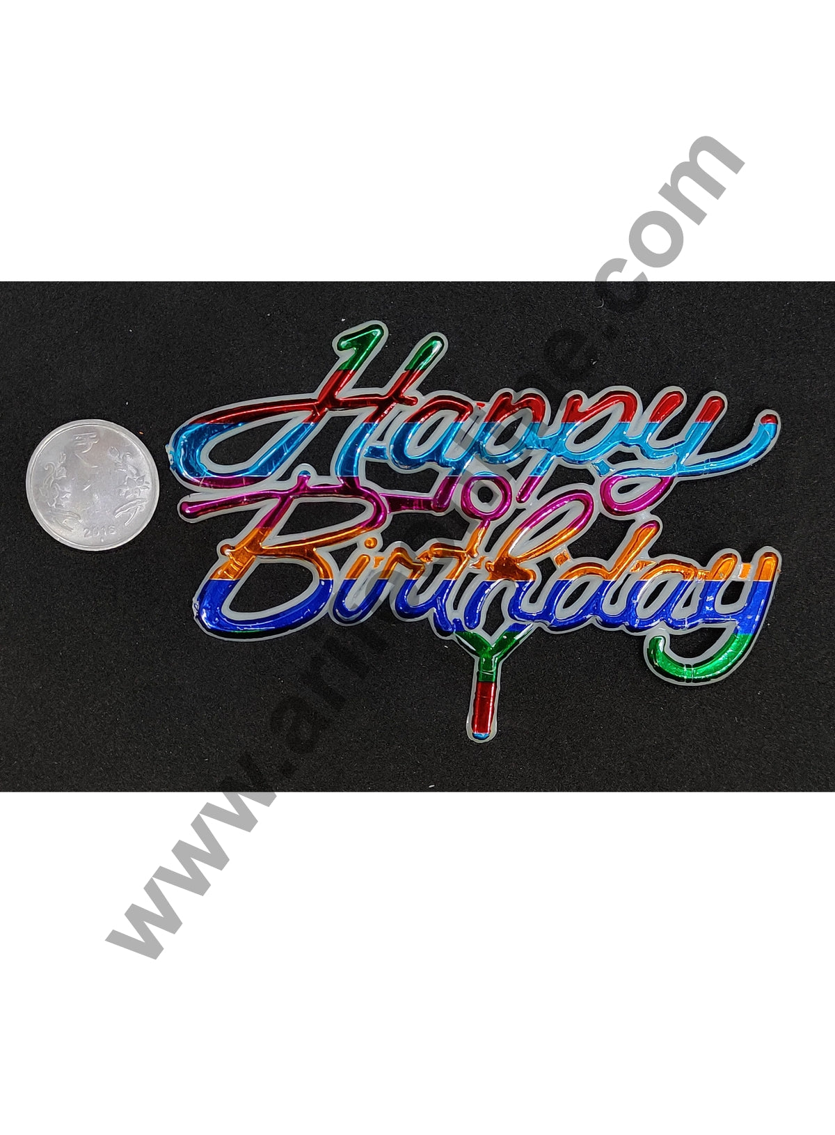 CAKE DECOR™ Jumbo Multi Color Happy Birthday Cake Tag Cake Topper (Pac ...