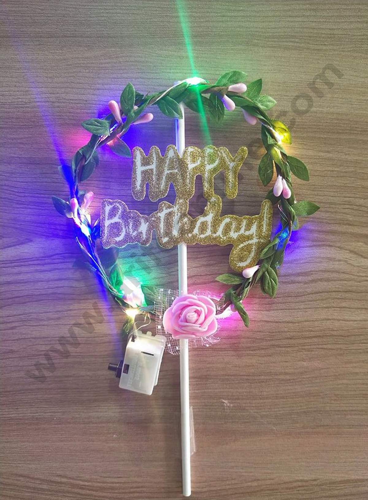 Home Cake Decor LED Cake Topper Happy Birthday