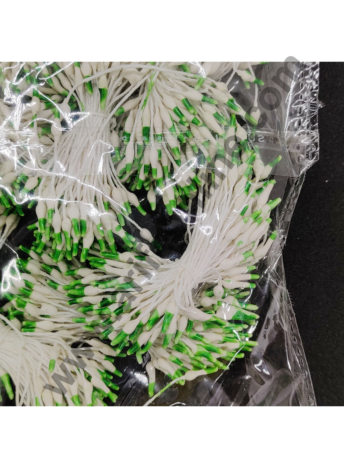 Cake Decor Light Green White Dual Color Small Thread Pollen Pack of 10 ...