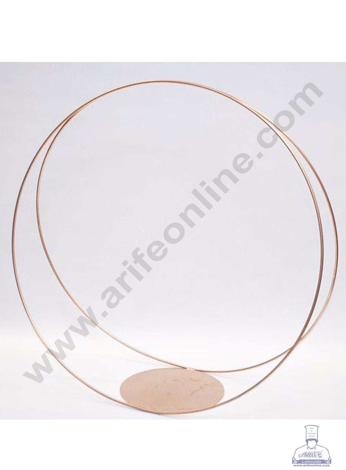Home Cake Decor Metal Twin Hoop Cake Stand - Gold