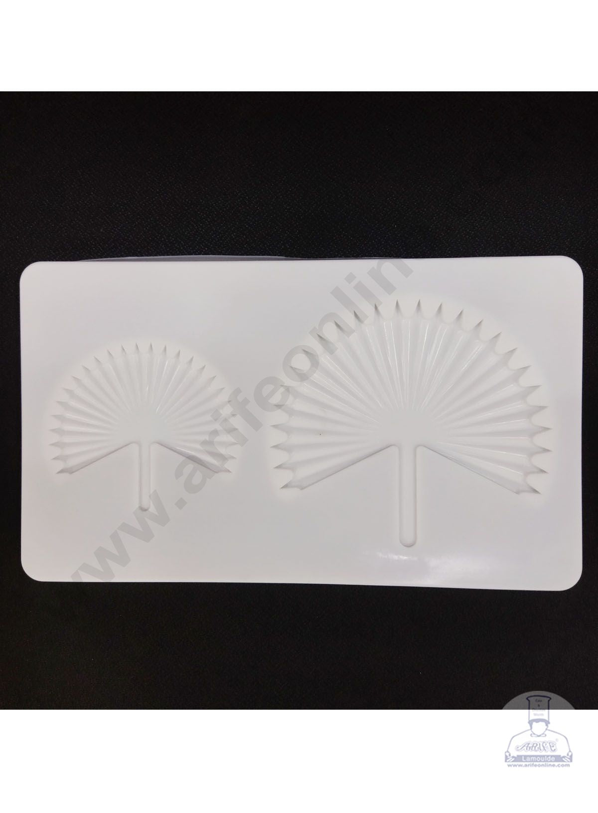 Cake Decor Silicon 2 Cavity Fan Palm Leaf Shape Cake Decoration Mould ...