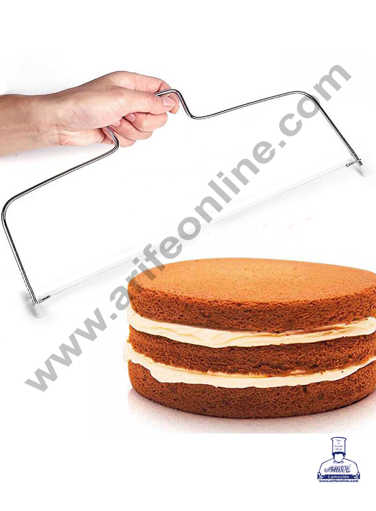 Cake Decor Stainless Steel Adjustable Small Cake Layer Slicer With Han ...