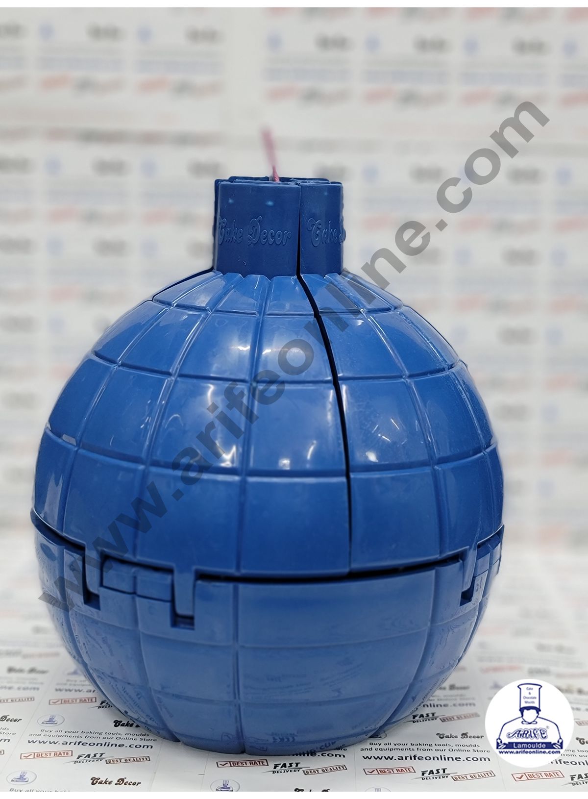 Home Cake Decor Surprise Plastic Bomb Shaped Cake Gift Box - Blue