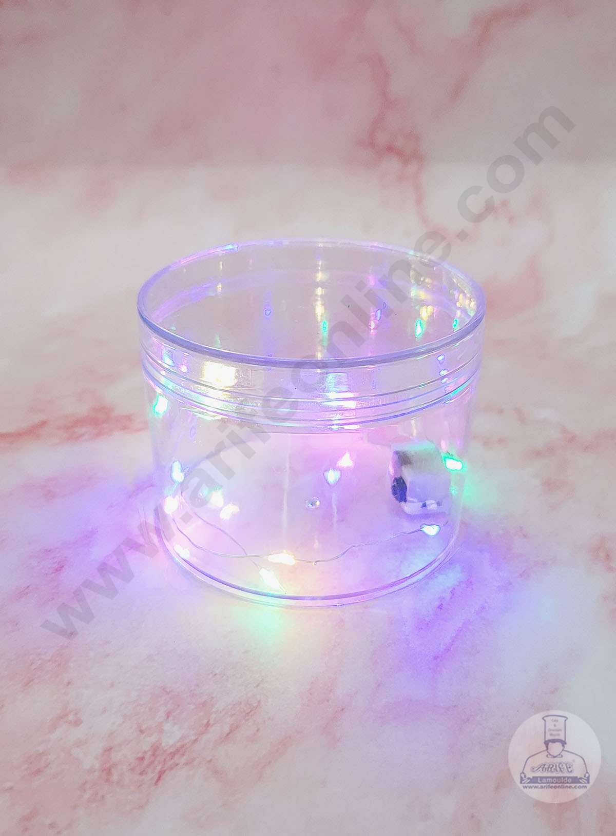 Cake Decor™ Transparent Acrylic Dessert Cylindrical Tub With Lid (Pack ...