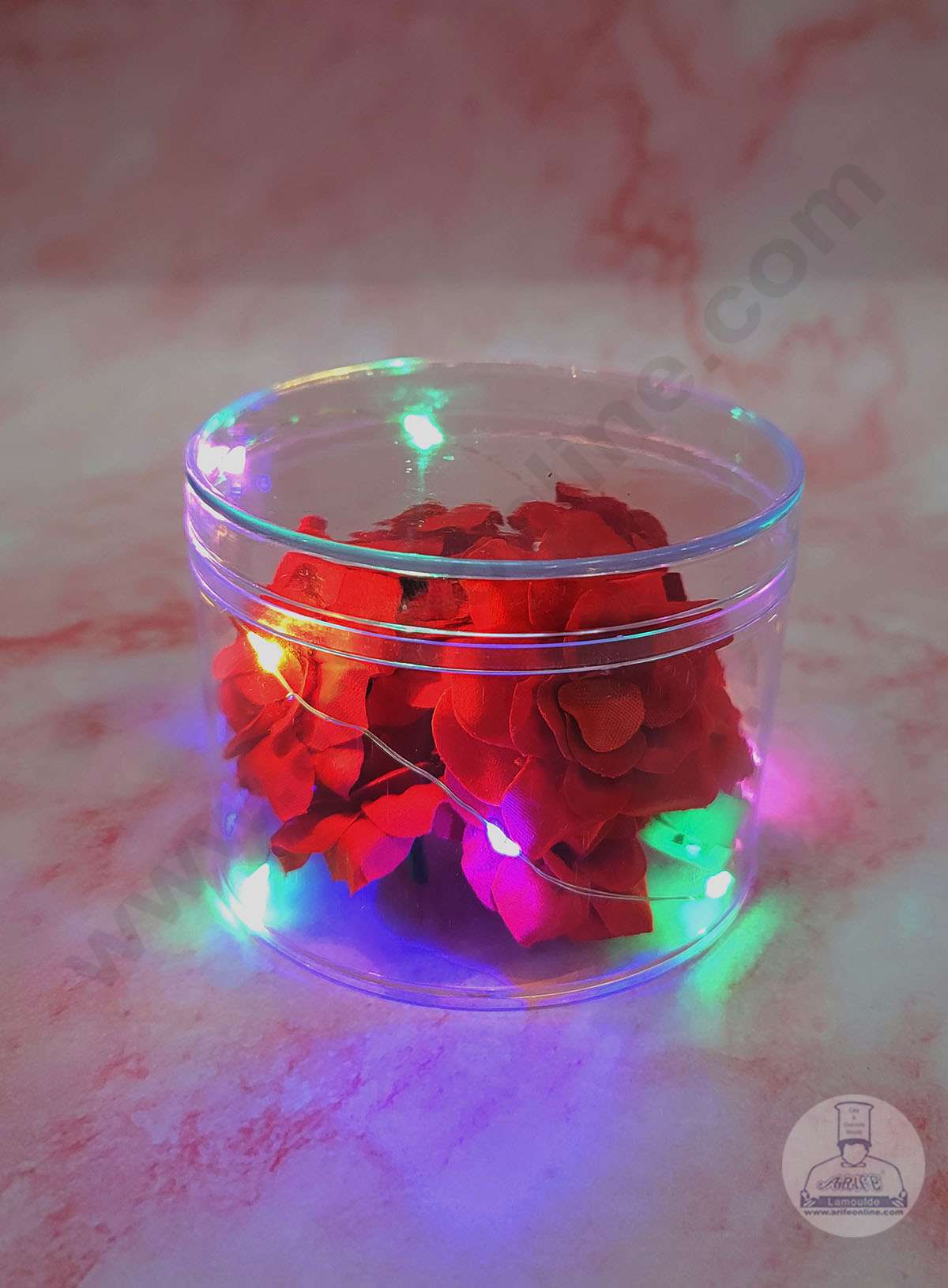 Cake Decor™ Transparent Acrylic Dessert Cylindrical Tub With Lid (Pack ...