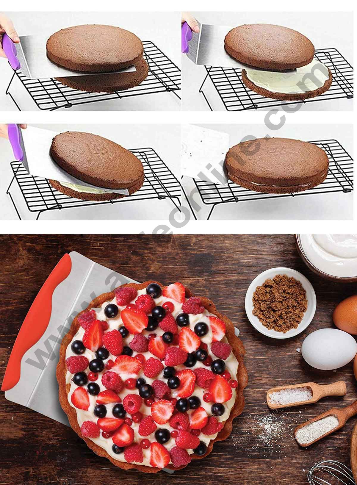 Cake Decor 1pc Stainless Steel Cake Lifter Big With Handle – Arife ...