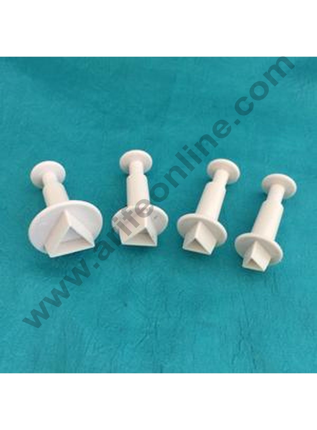Cake Decor 4pcs Small Triangle Shape Plunger Cutters Fondant Tool ...