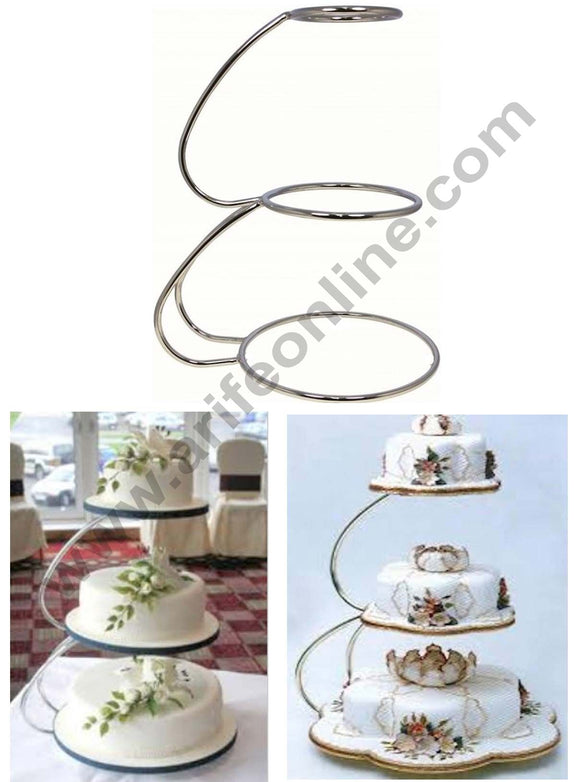 Home Cake Decor 3 Tier Metallic Cake Display Stand E Shape