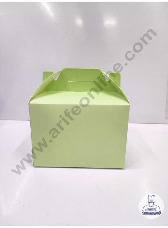 Home Cake Decor Small Cake Box Cupcake Box Green Paper Boxes - 6 x 6 x ...