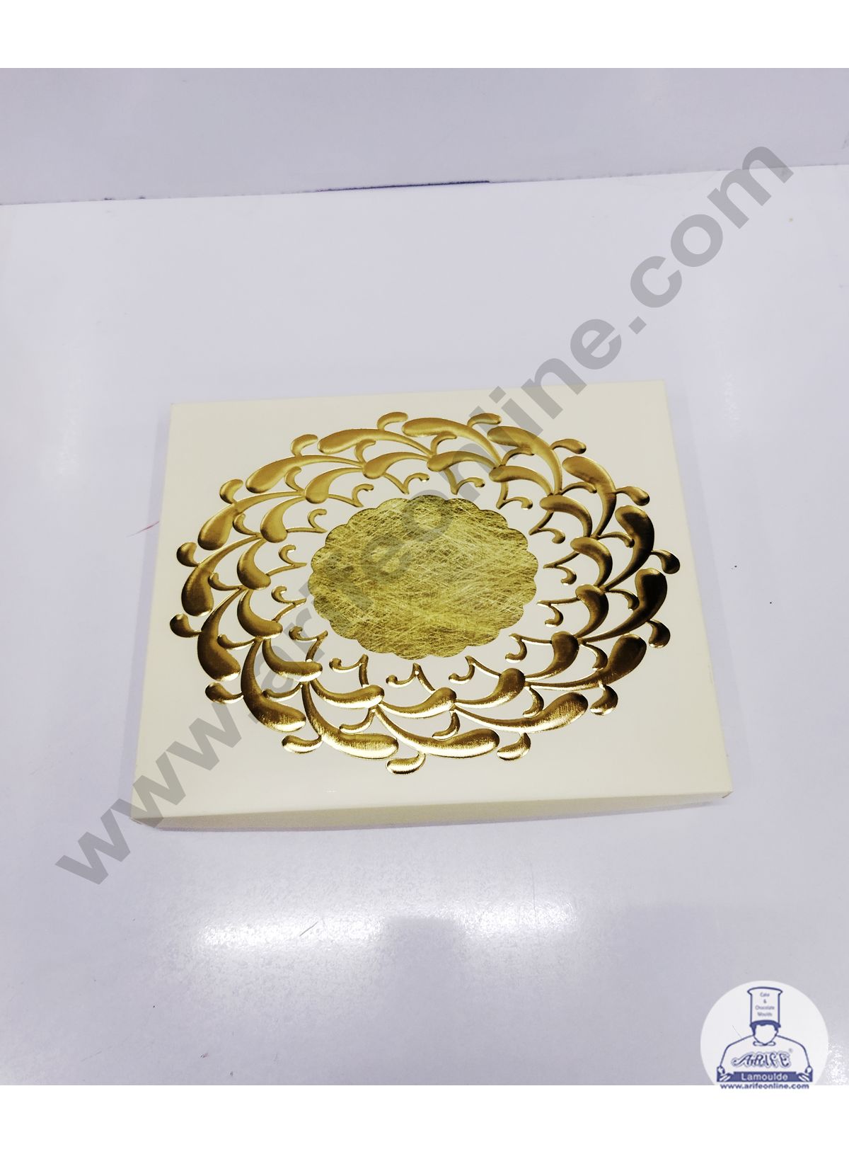 Cake Decor 20 Cavity Chocolate Boxes Set Of 10 Pieces - Golden (SBBX-1 ...