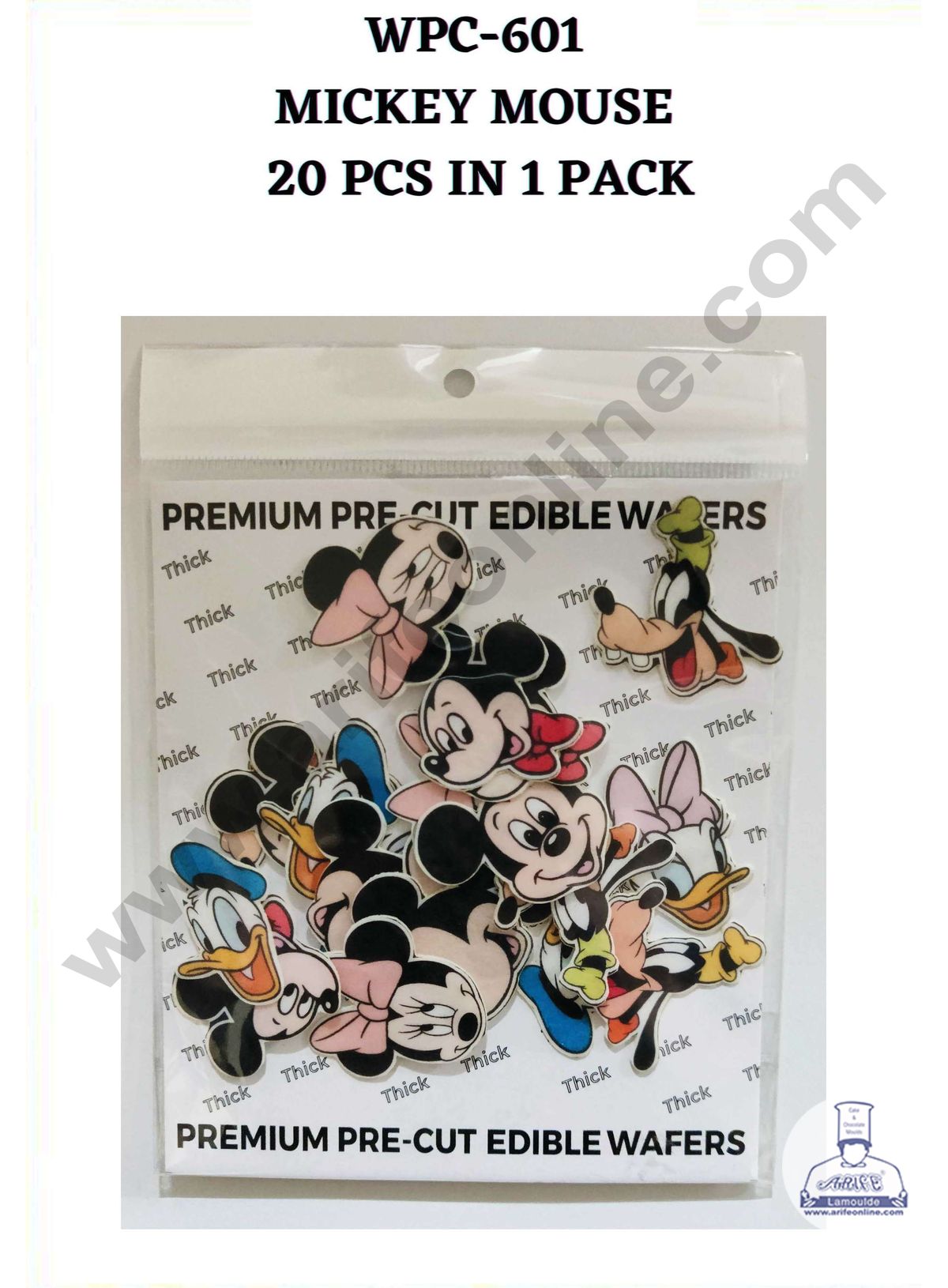 Cake Decor Edible Pre Cut Wafer Paper - Mickey Mouse Cake Topper - (Se ...