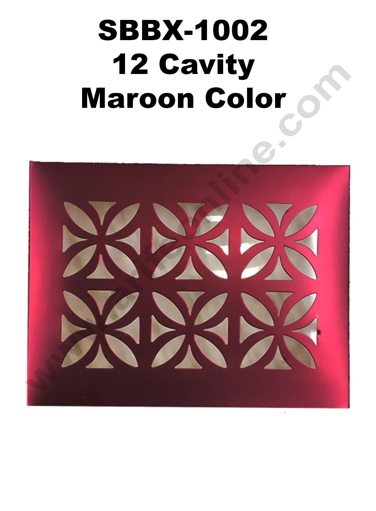 Cake Decor Maroon Color 12 Cavity Cardboard Paper Chocolate Boxes Cand ...
