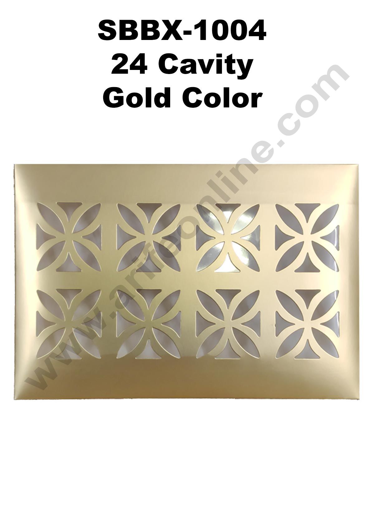 Cake Decor Gold Color 24 Cavity Cardboard Paper Chocolate Boxes Candy ...