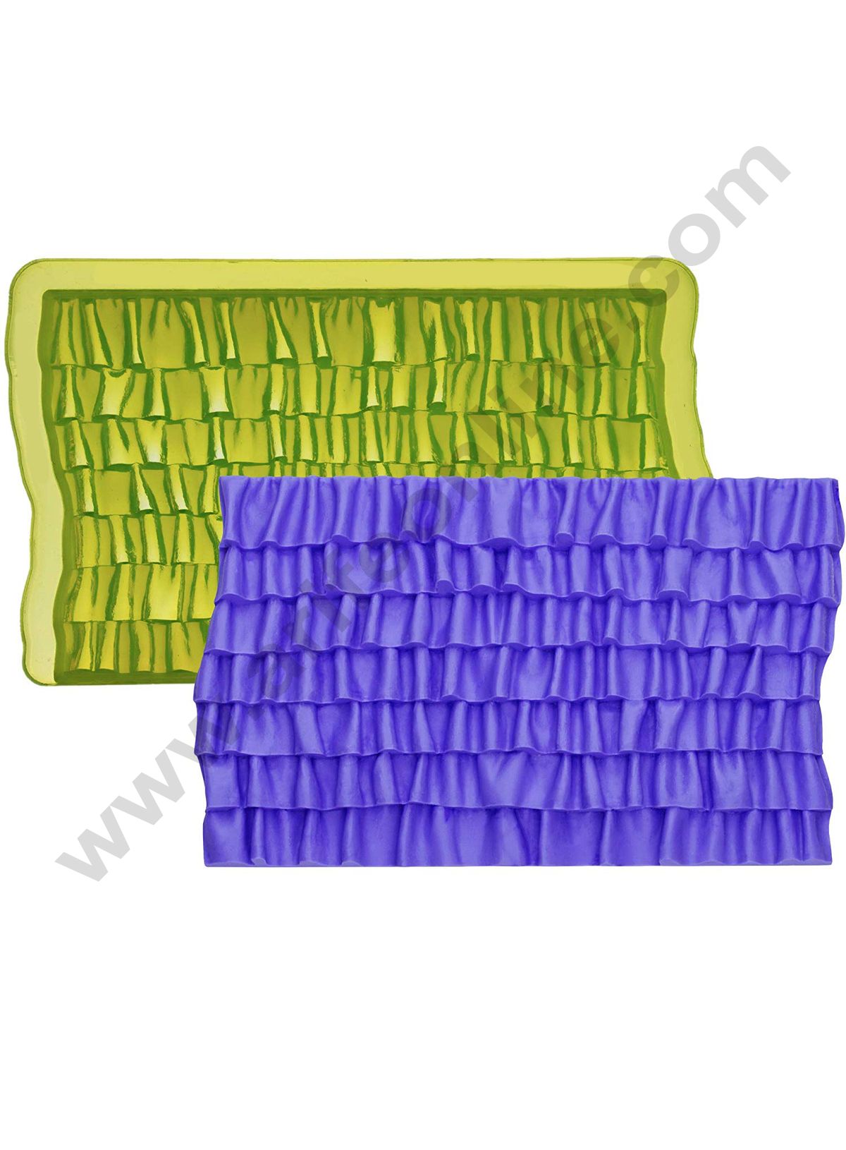 Cake Decor Romantic Ruffle Simpress Silicone Mold Cake Decorating Fond ...