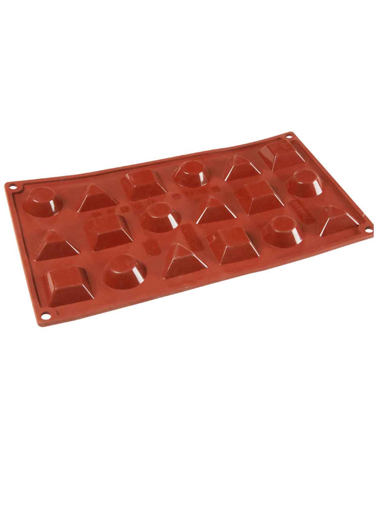 Cake Decor Silicon 18 Cavity Circles Squares Triangles Shape Muffin Cu ...