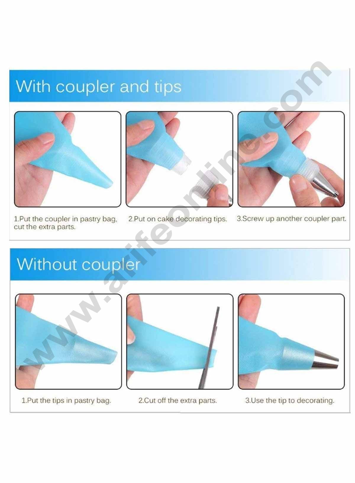 Cake Decor Silicon Pastry Bag Icing Piping Bag Reusable Cake Decoratin ...