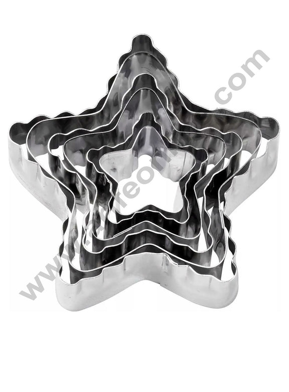 Home Cake Decor Double Sided Star Cutter Set 6 pcs