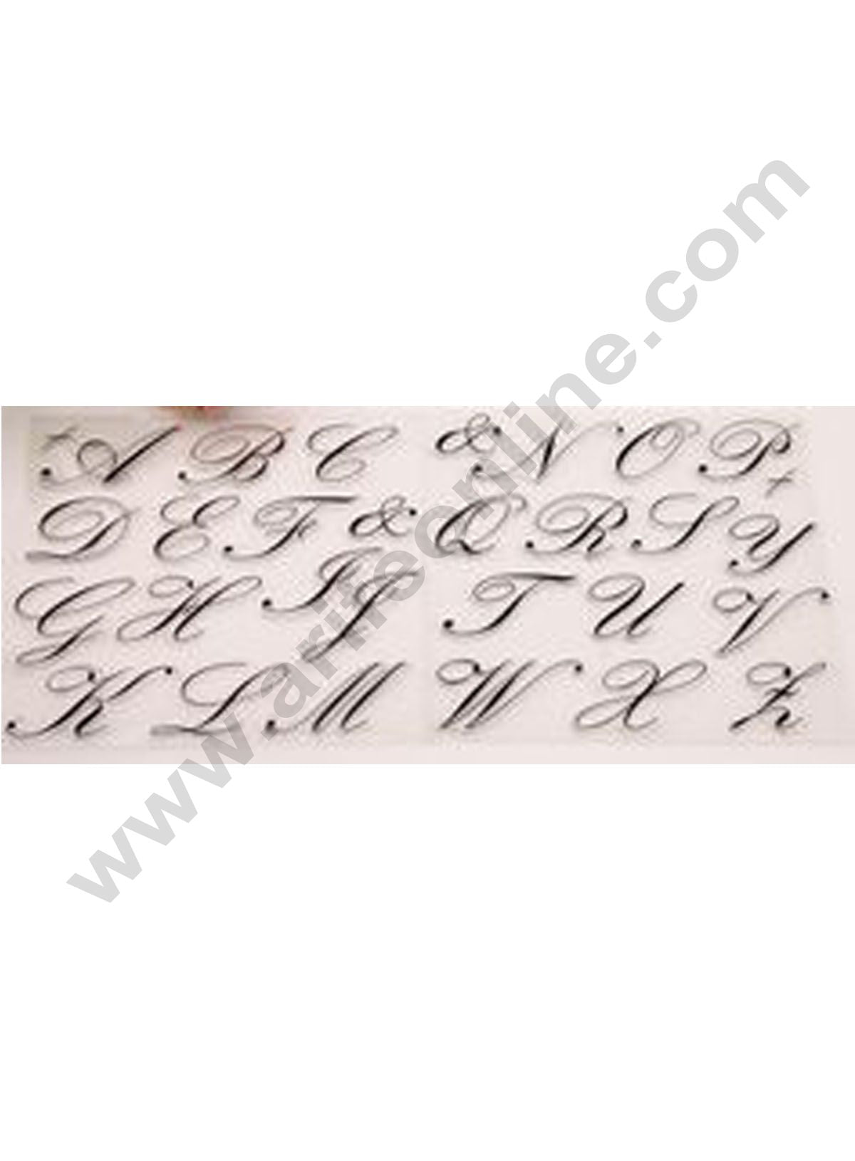 Cake Decor 1pc Silicone Cursive Alphabet Scrapbook Diy Rubber Stamp Cl ...