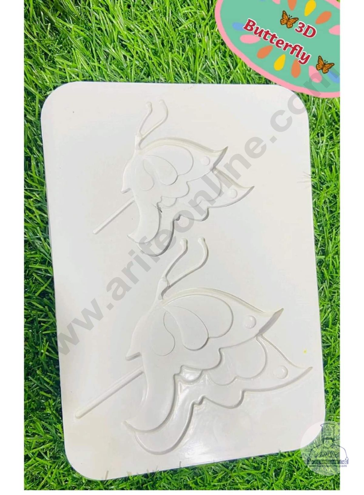 Cake Decor™ Silicon 2 Cavity 3D Butterfly Palm Leaf Shape Cake Decorat ...