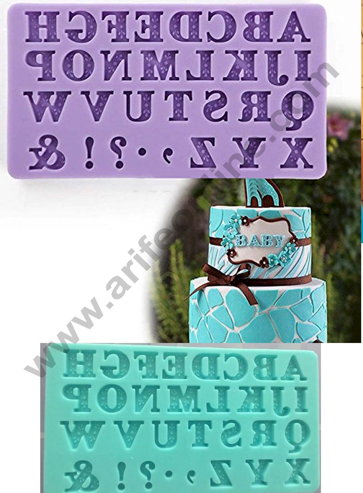 Cake Decor Floral Alphabet Silicon Fondant Mould – Arife Online Store
