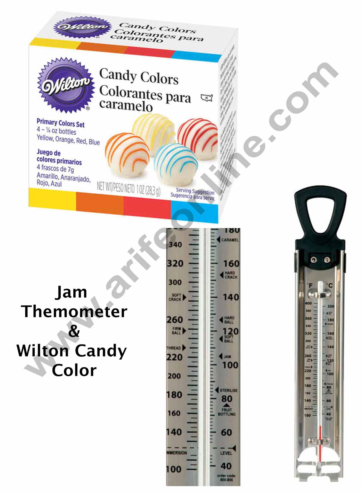 Combo Jam Candy Thermometer and Wilton Candy Color – Arife Online Store