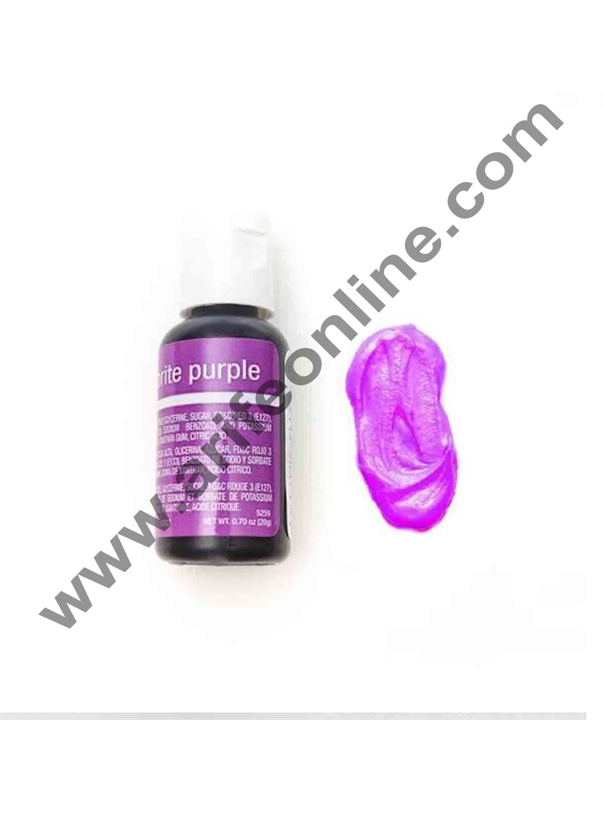 Chefmaster Liqua-Gel Neon Bright Purple .70 oz Food Color (20g) – Arife ...