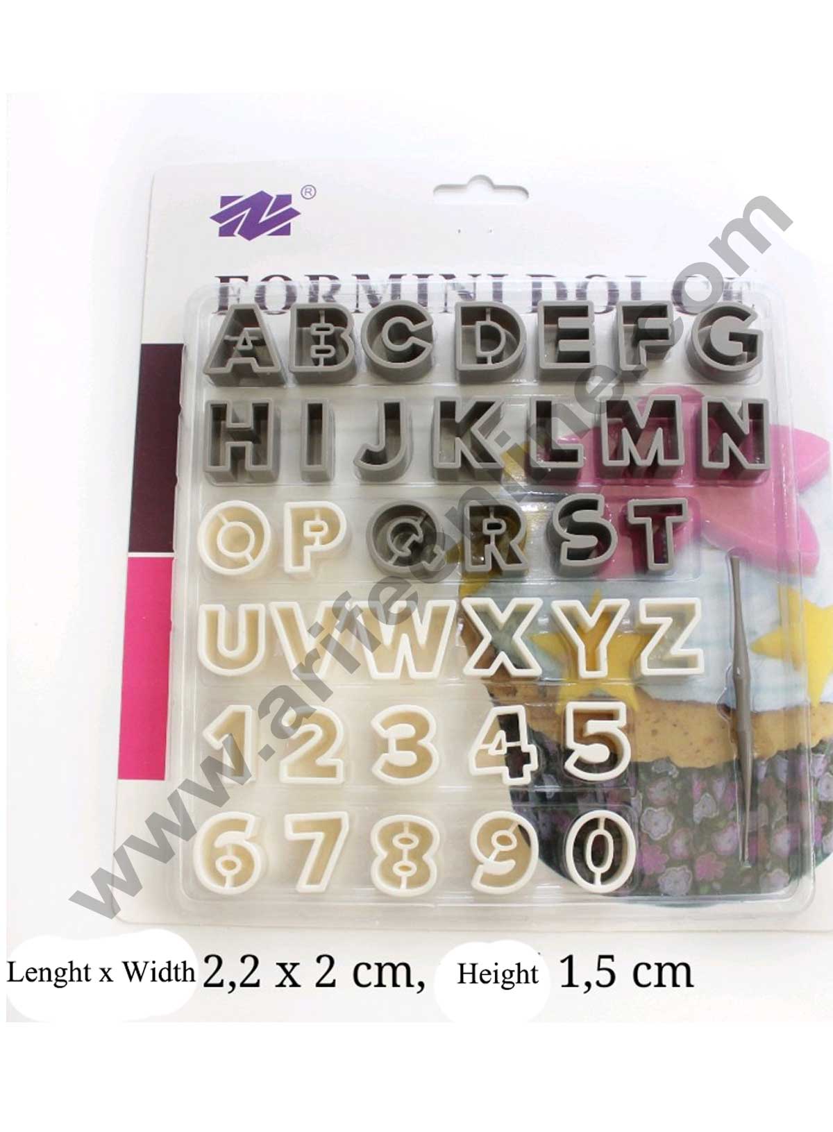 Cake Decor 36pcs Alphabet Letters And Numbers Cookie Cutter Plastic Fo ...