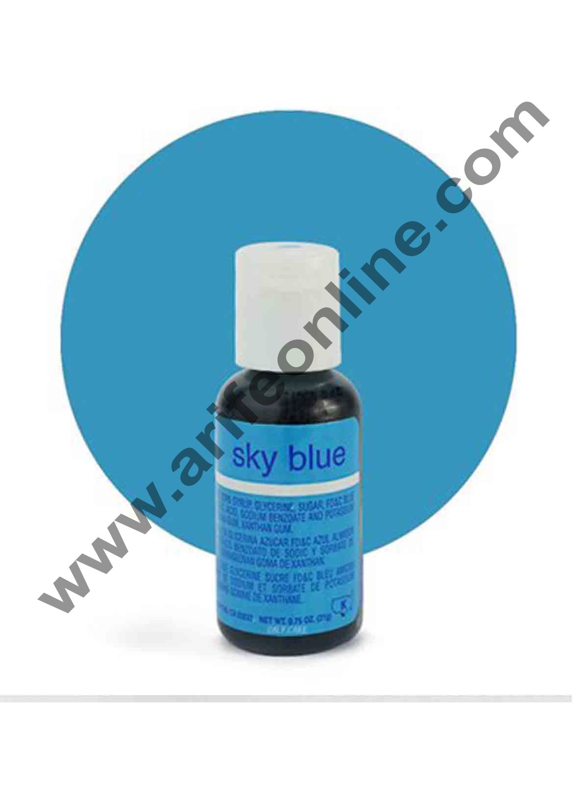 Chefmaster Liqua-Gel Sky Blue .70 oz Food Color (20g) – Arife Online Store