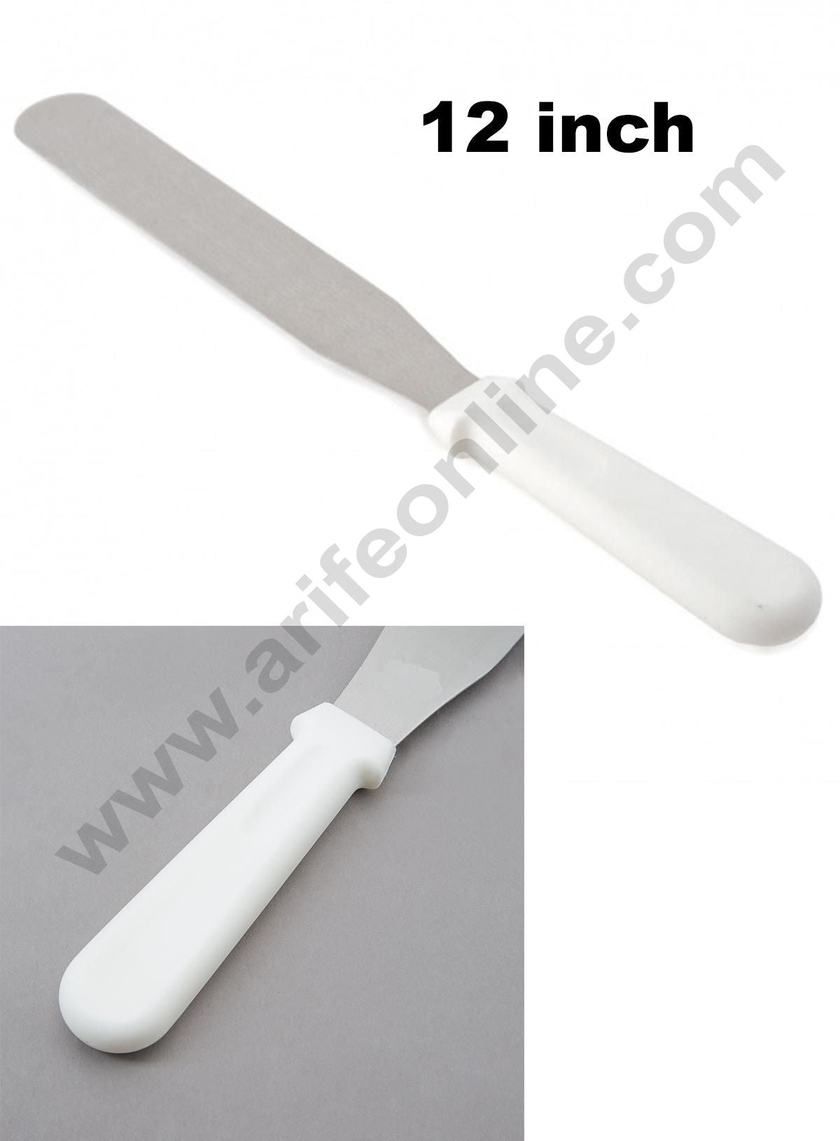 Cake Decor White Handle Stainless Steel Cake Palette Knife Icing Spatu ...